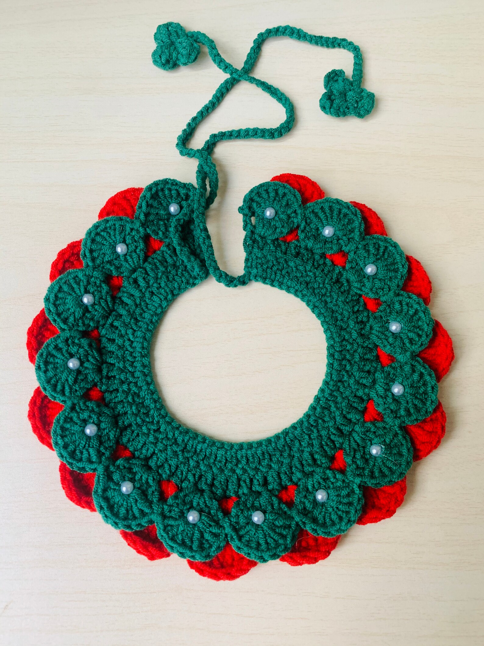 Christmas Cat Collars Crocheted Cat Collar Handmade Pet Collar Gifts ...