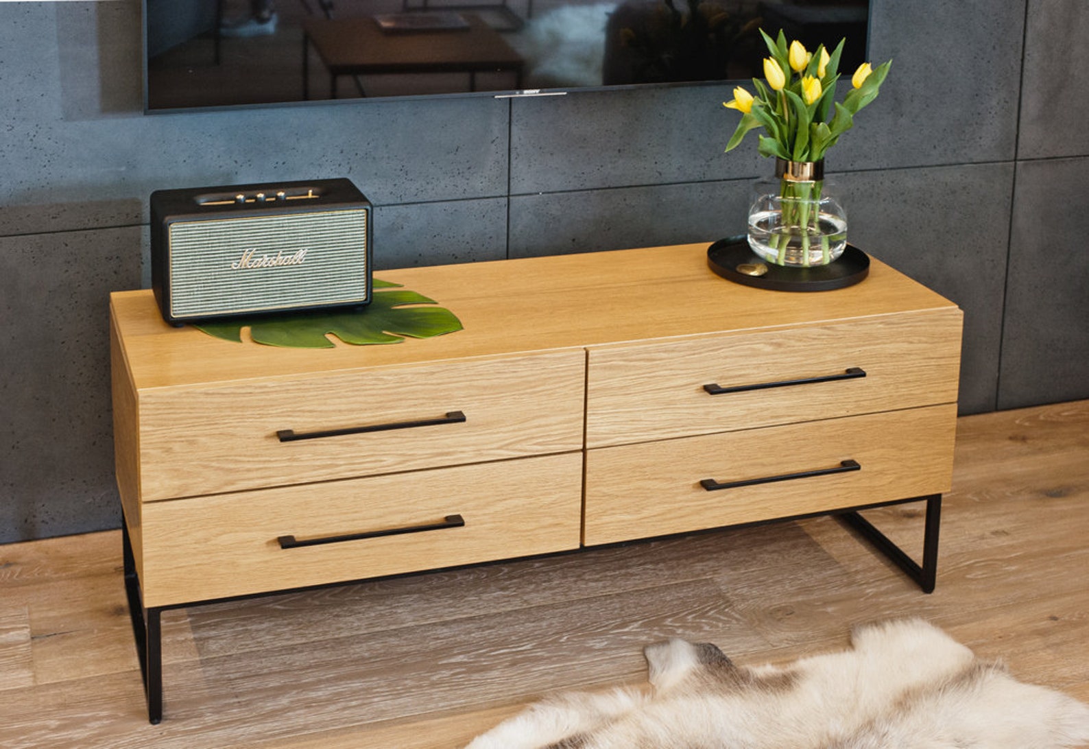 Leah- Rtv Cabinet With Drawers, Chest of Drawers, Console, TV Cabinet ...