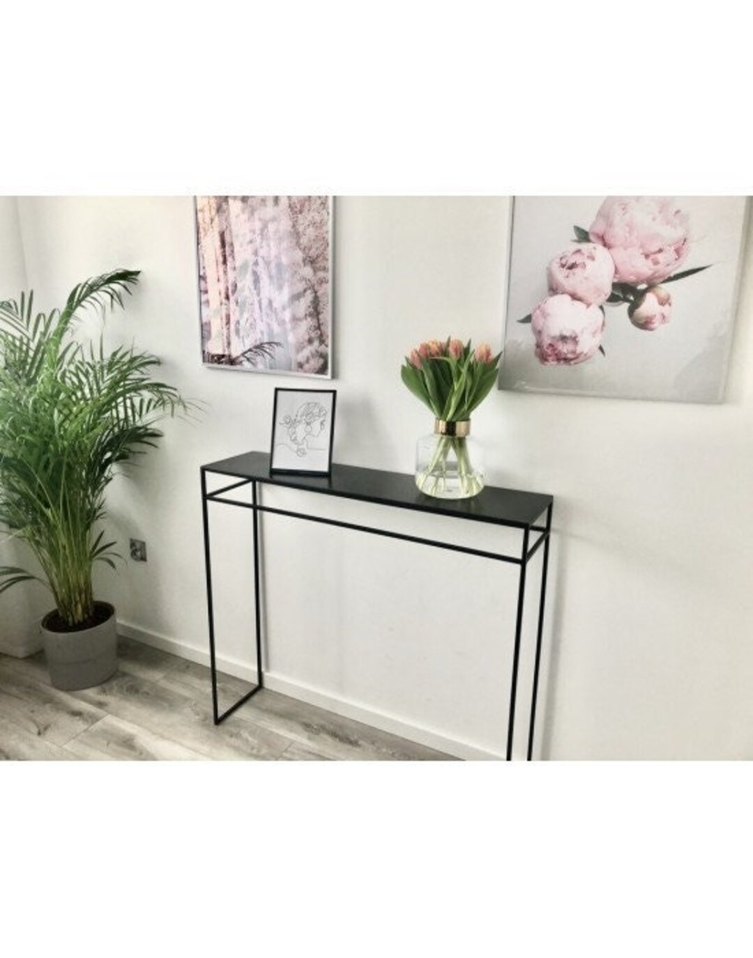 FLORENCE mattschwarze Metallkonsole schwarze Konsole - Etsy.de