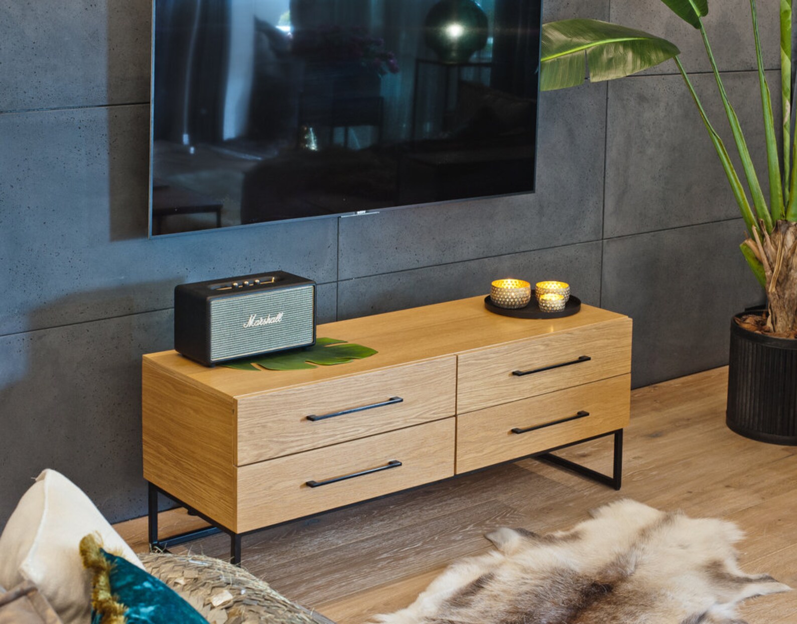 Leah- Rtv Cabinet With Drawers, Chest of Drawers, Console, TV Cabinet ...