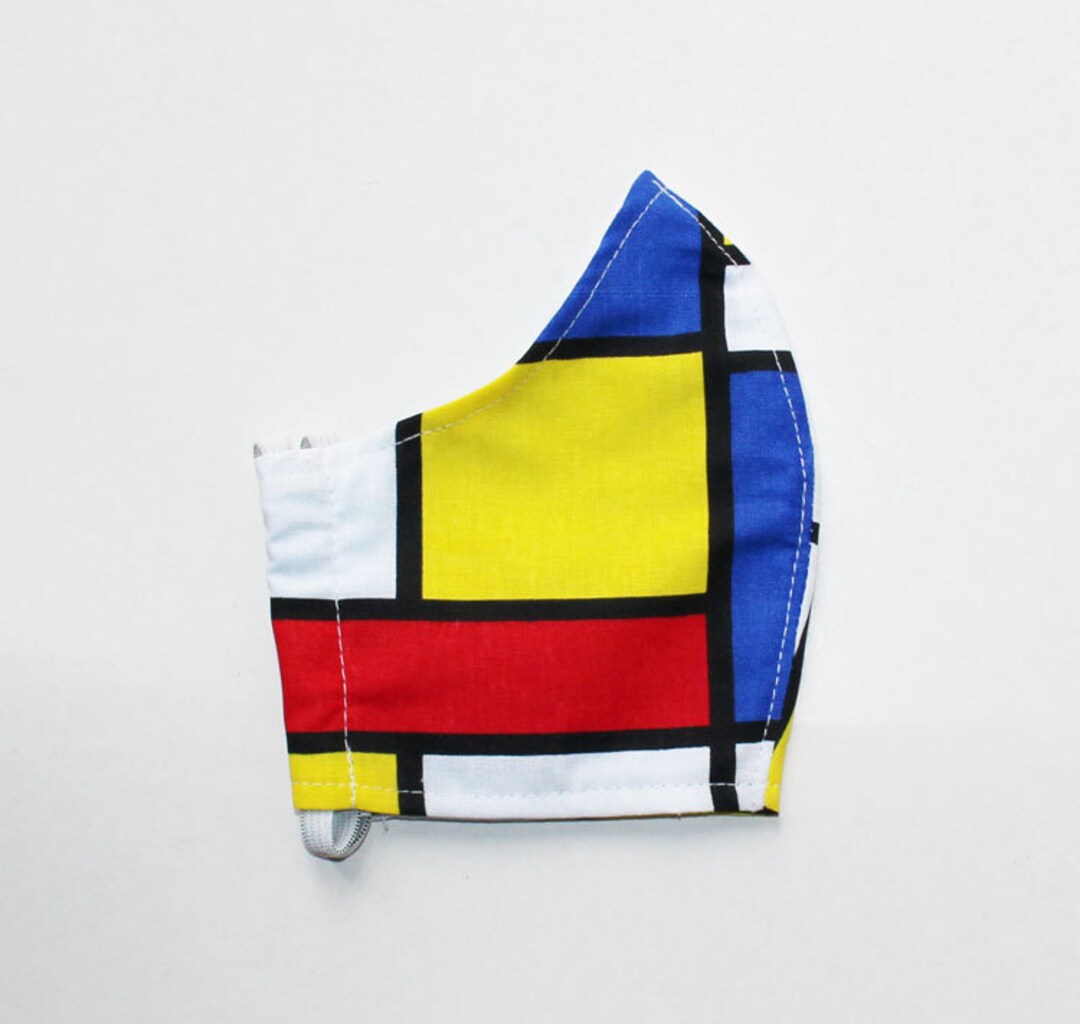 Piet Mondrian-inspired Cotton Face Mask for Men, Women, and Teens - Etsy