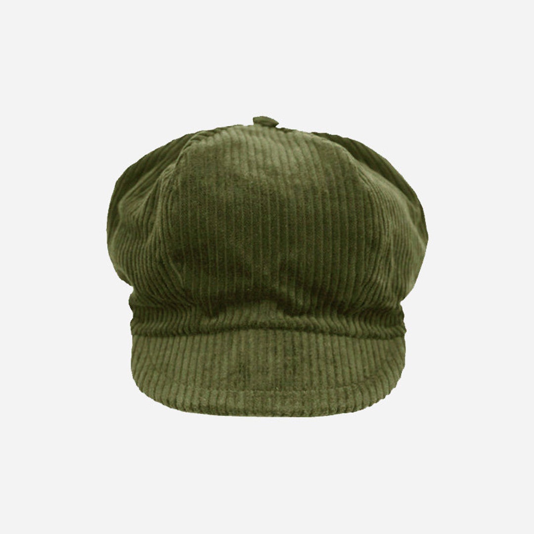 Khaki Gavroche Style Cap in Corduroy - Etsy