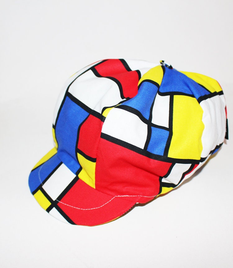 Piet Mondrian Inspired Newsboy Style Cap - Etsy UK