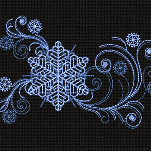 Embroidery Designs Snowflake Embroidery Design Winter - Etsy