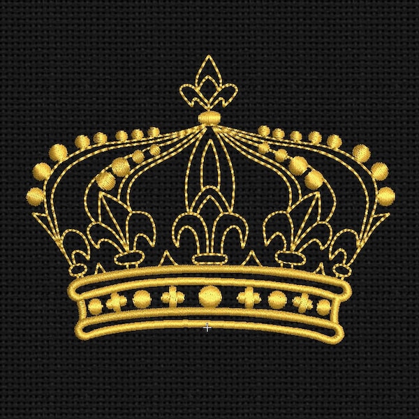 Crown Embroidery Design - Etsy