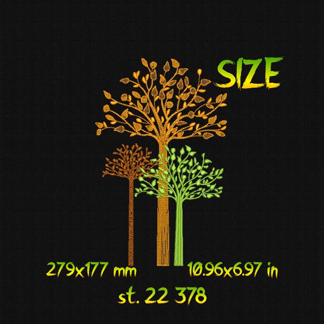 Embroidery Designs Trees Embroidery Machine Files Fast Shipping - Etsy