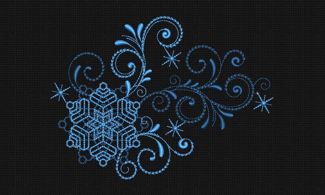 Embroidery Design Snowflake Embroidery Designs Winter | Etsy
