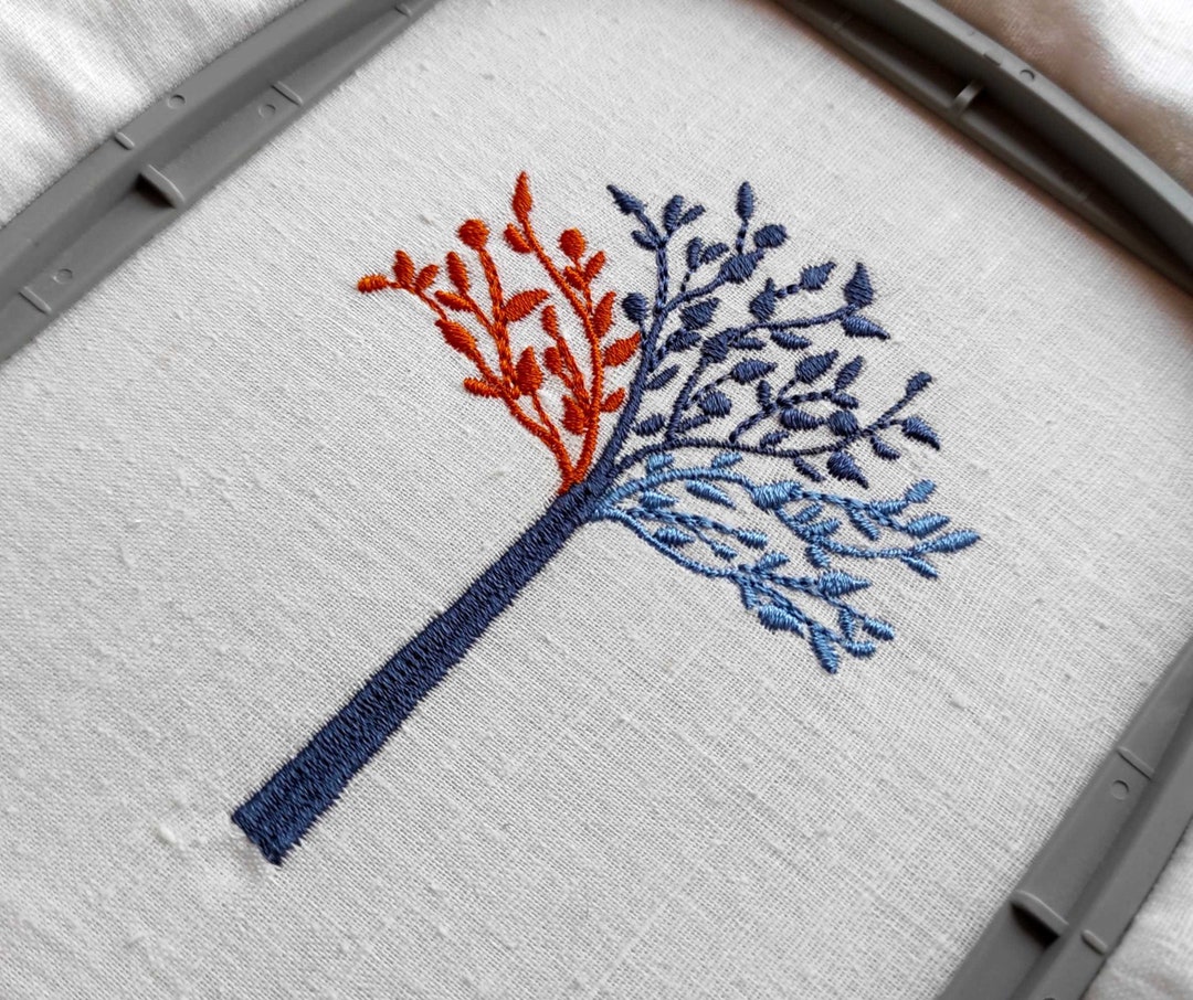 Embroidery Designs Tree Embroidery Design Leaves Machine Embroidery ...