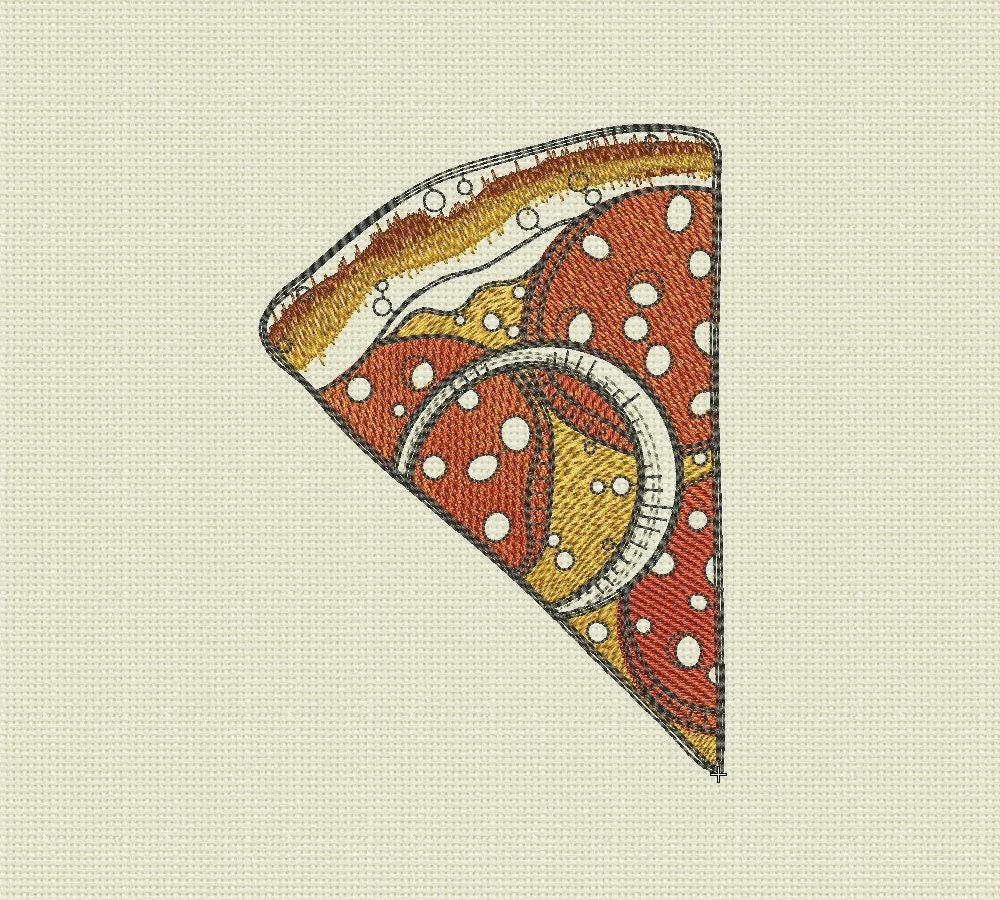 Embroidery Design Pizza | Etsy