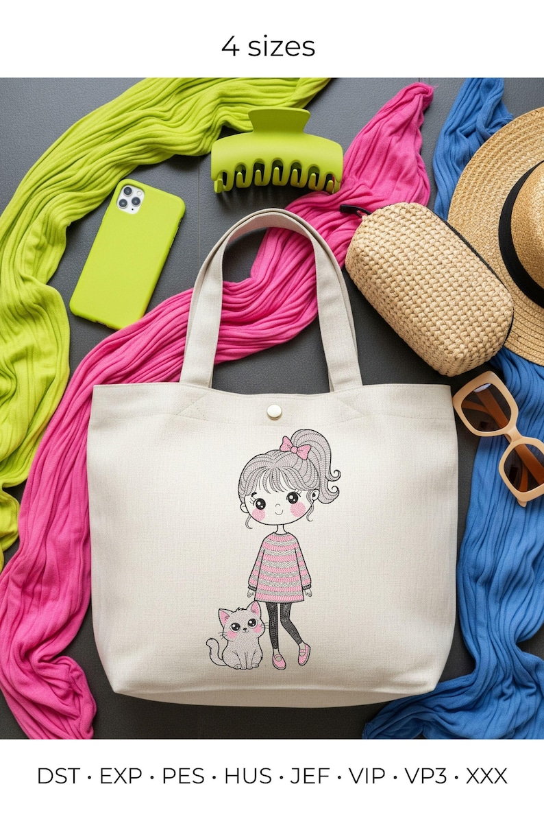 Doll Style Girl Design Set | Character Collection | Machine Embroidery ...