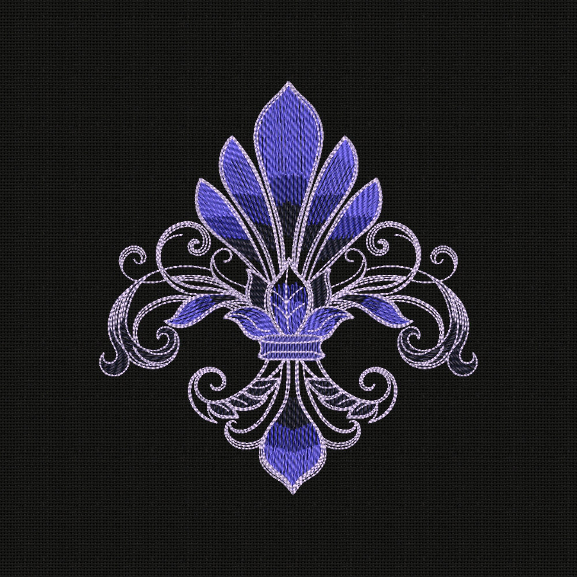 Embroidery Design Royal Lily Embroidery Designs - Etsy
