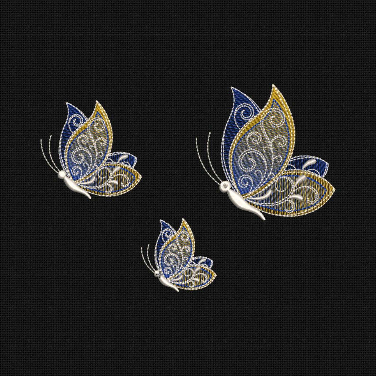 Embroidery Designs Butterfly Embroidery Design Swirls | Etsy