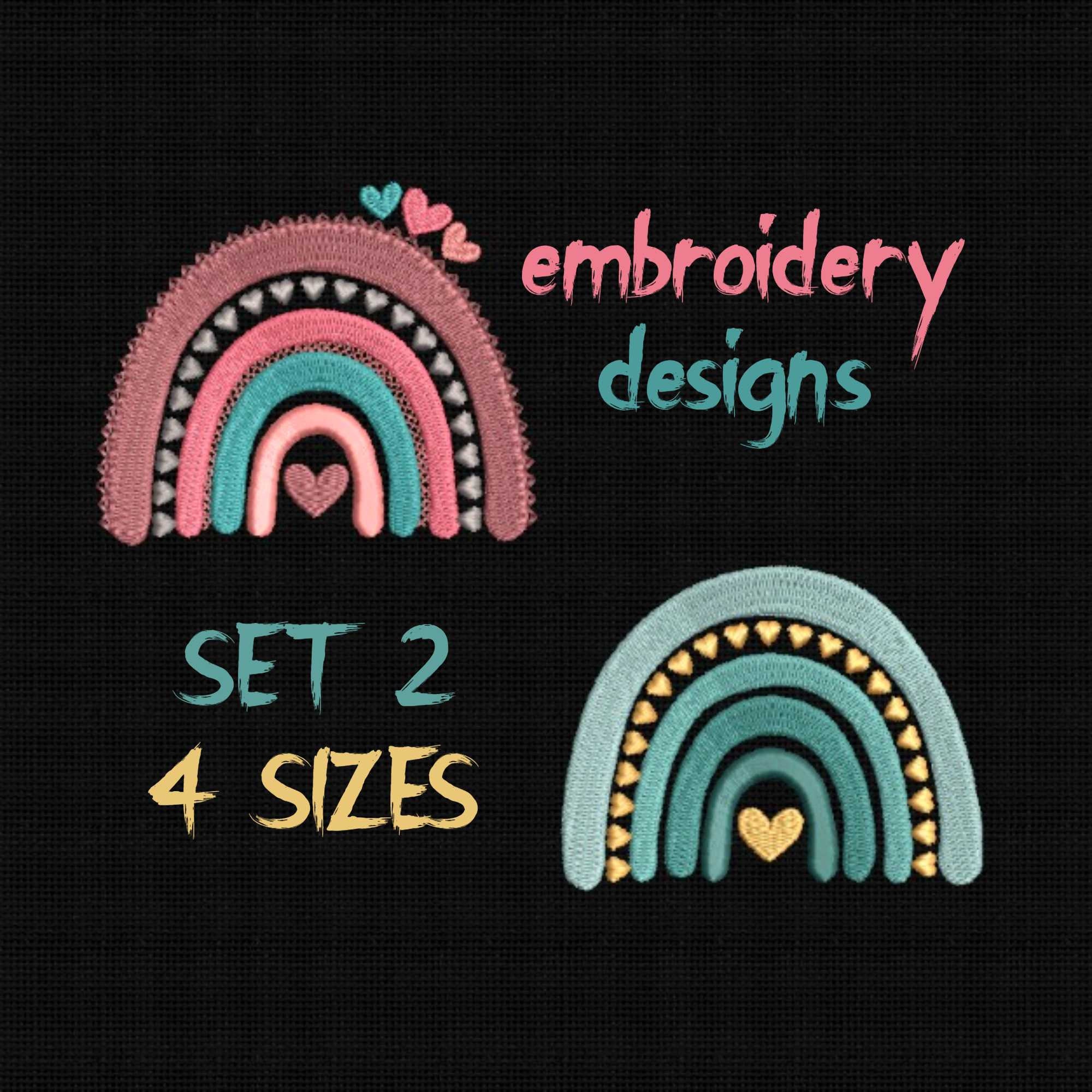 Embroidery Designs Rainbow Embroidery Design - Etsy