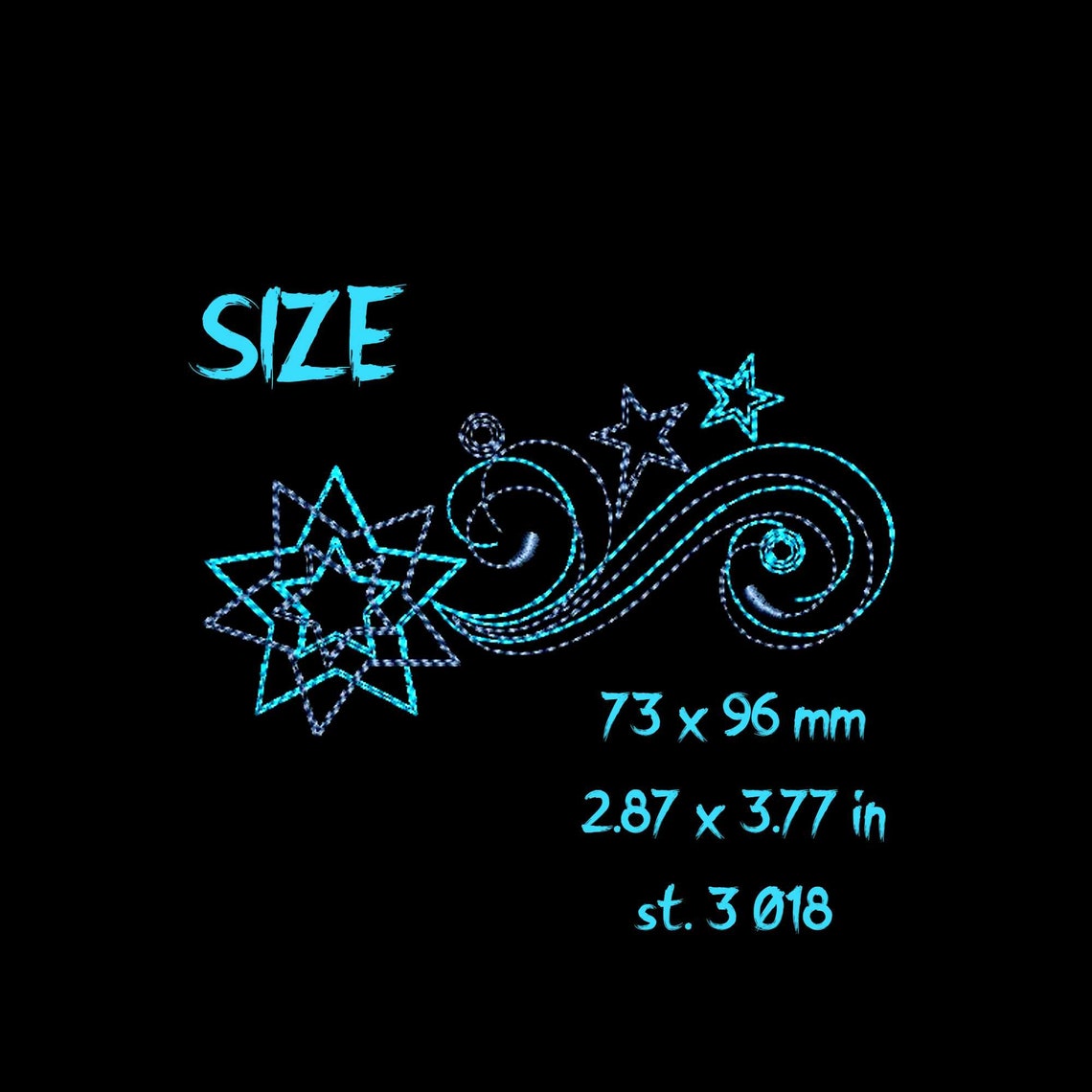 Embroidery Design Star Embroidery Designs | Etsy
