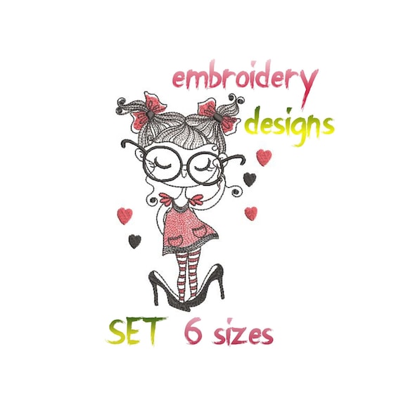 Embroidery Design Girl Embroidery Designs Cute Baby - Etsy