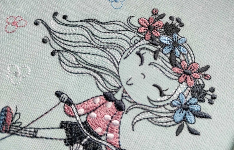 Embroidery Design Girl Embroidery Designs Baby | Etsy