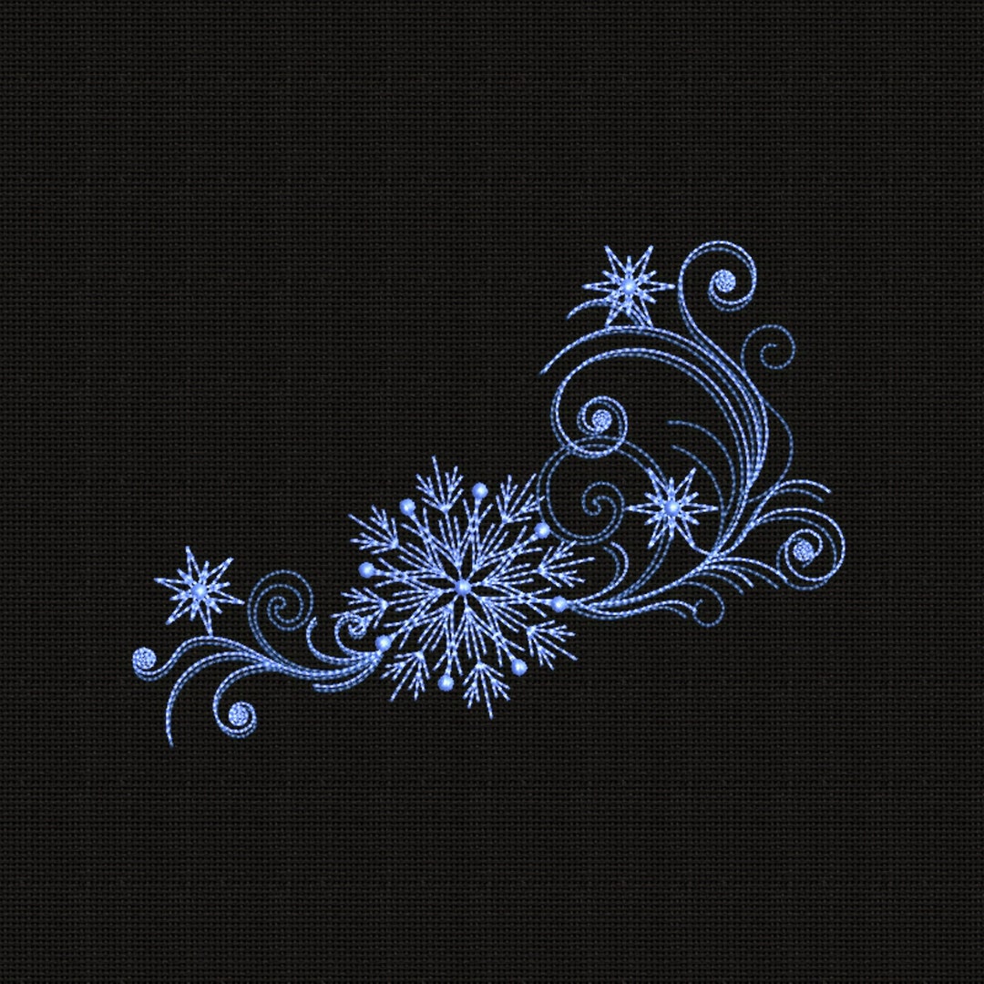 Winter Snow Embroidery Design Snowflake Machine Embroidery Pattern ...