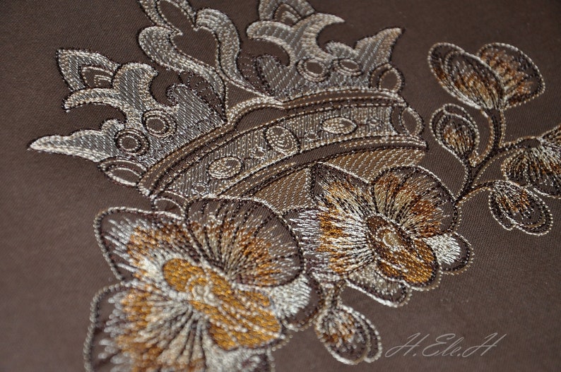 Embroidery Design Crown Embroidery Designs - Etsy
