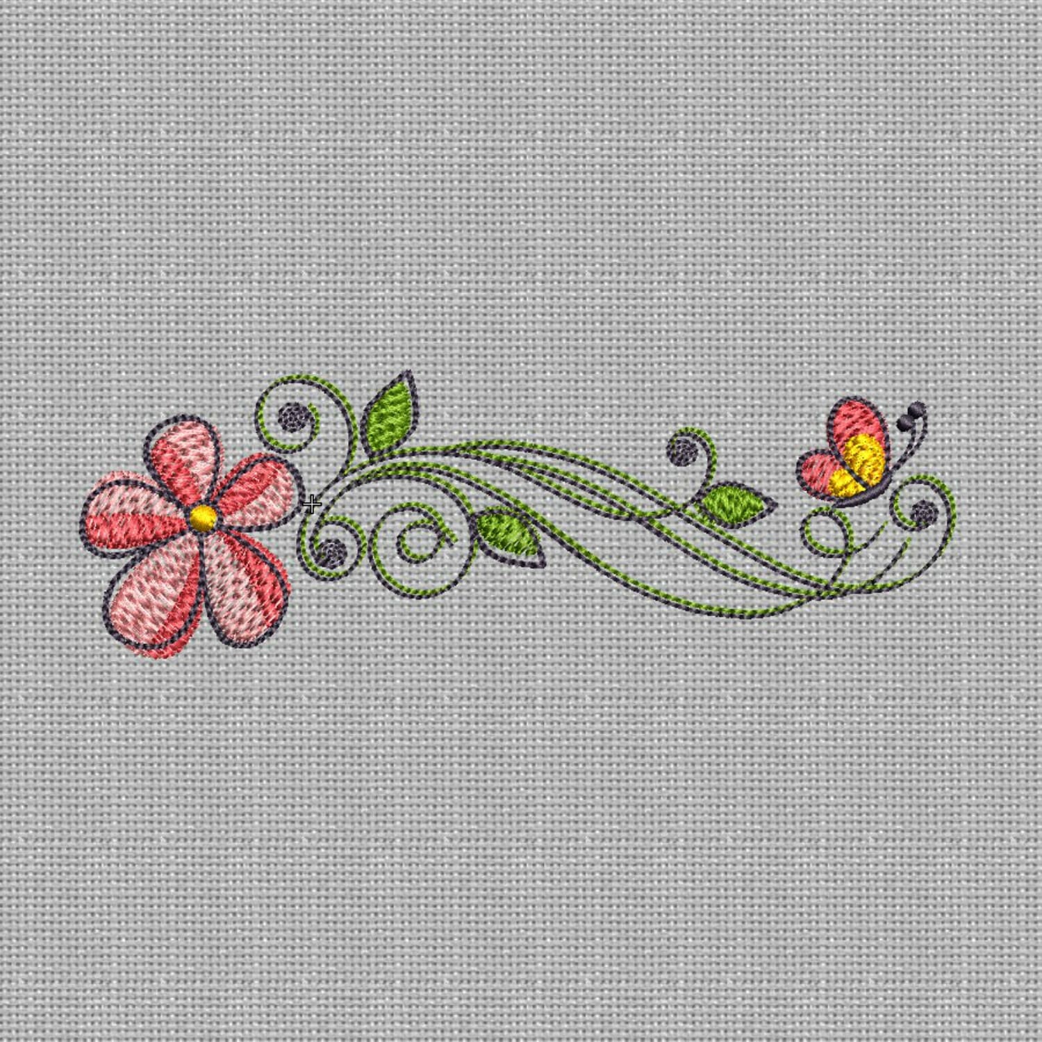 Embroidery Design Flower Embroidery Designs Floral | Etsy