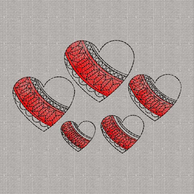 Embroidery Design Heart Embroidery Designs - Etsy