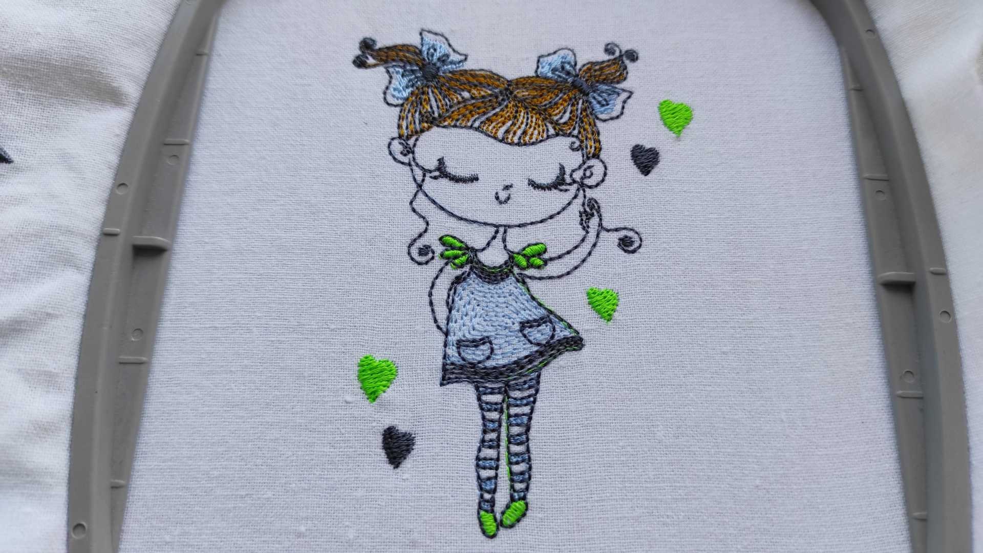 Embroidery Design Girl Embroidery Designs Cute - Etsy