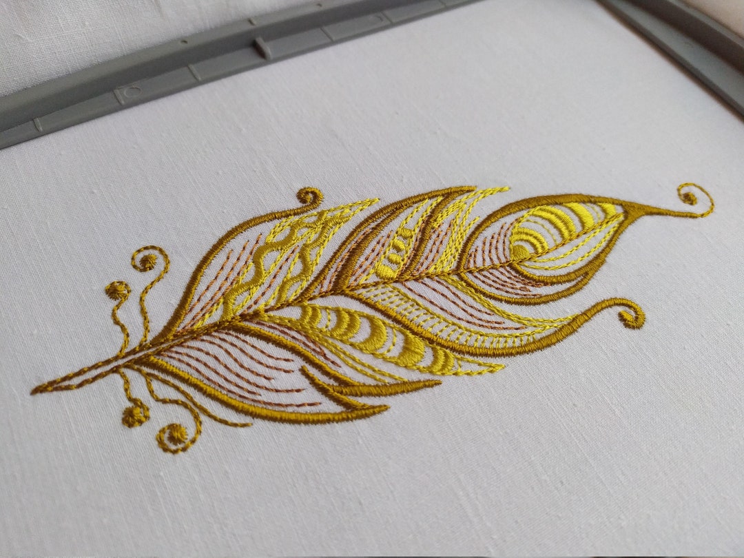 Embroidery Design Feather Embroidery Designs Bird - Etsy