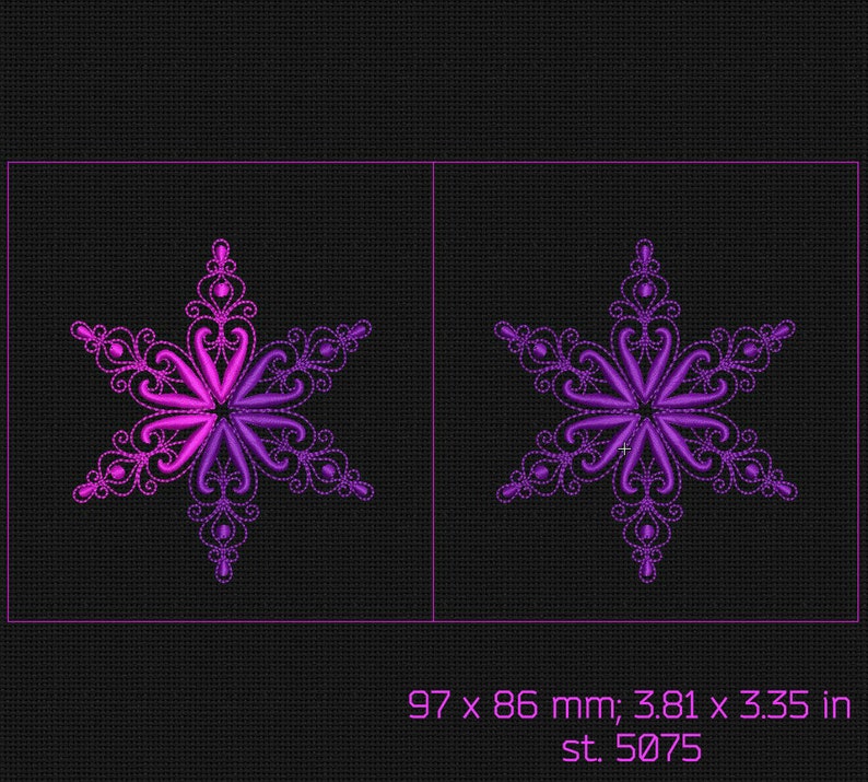 Embroidery Design Snowflake Embroidery Designs - Etsy