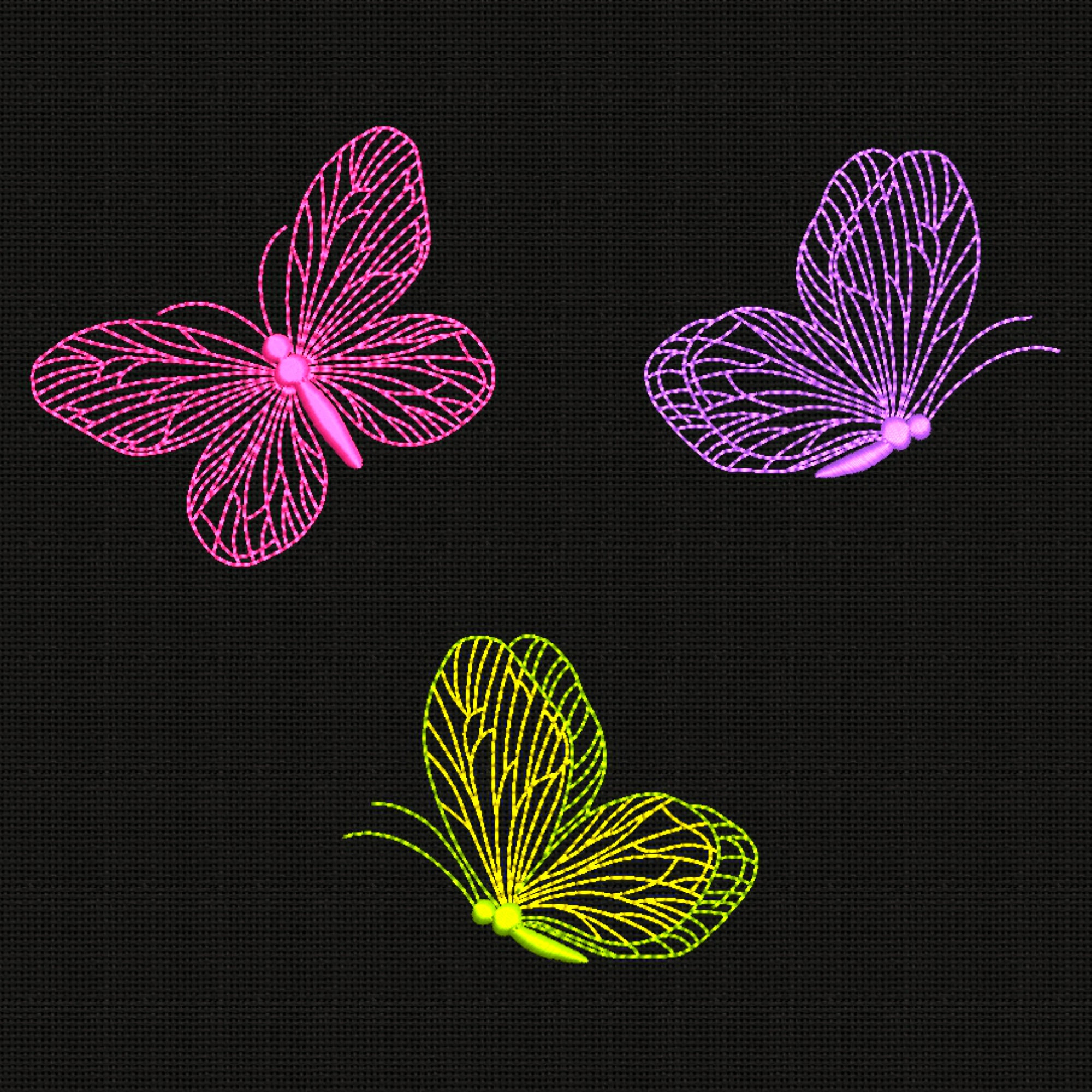 Embroidery Design Butterfly Embroidery Designs Rainbow - Etsy