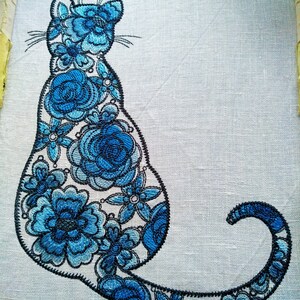 Embroidery Designs Cat Embroidery Design - Etsy