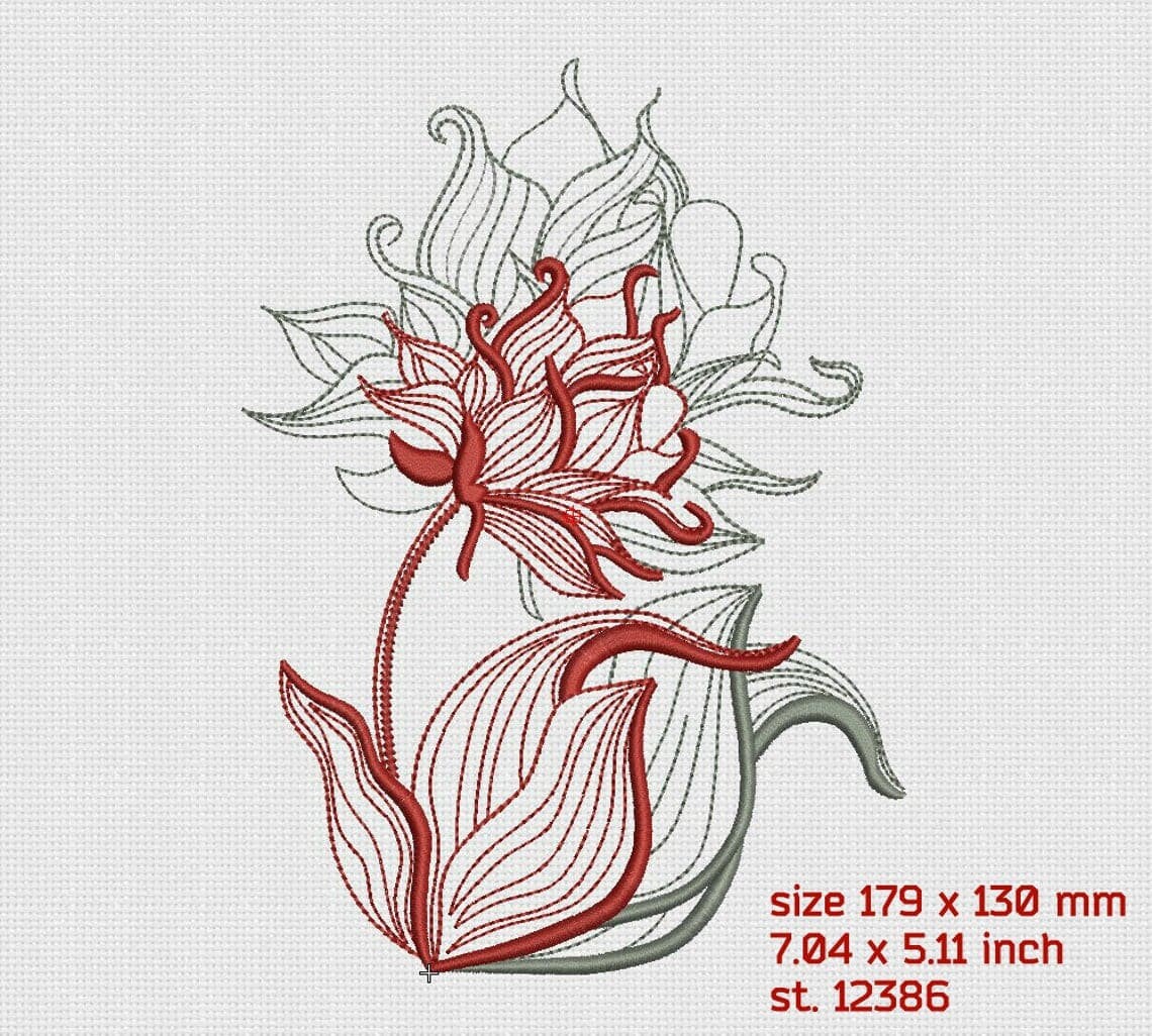 Embroidery Design Flower Embroidery Designs - Etsy