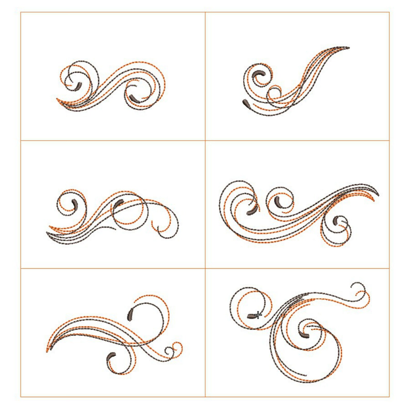 Embroidery Designs Swirls Embroidery Design Border Stickdatei Stickerei ...