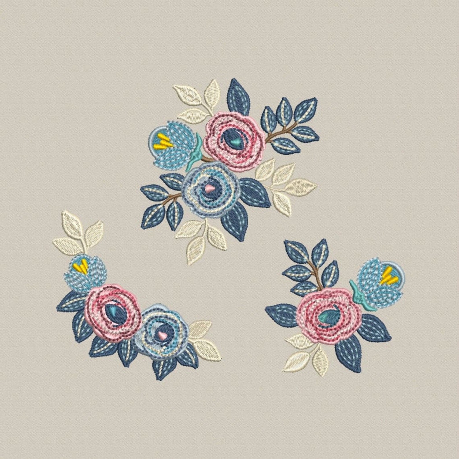 Broderie Dessins Fleurs Broderie Florale Design | Etsy