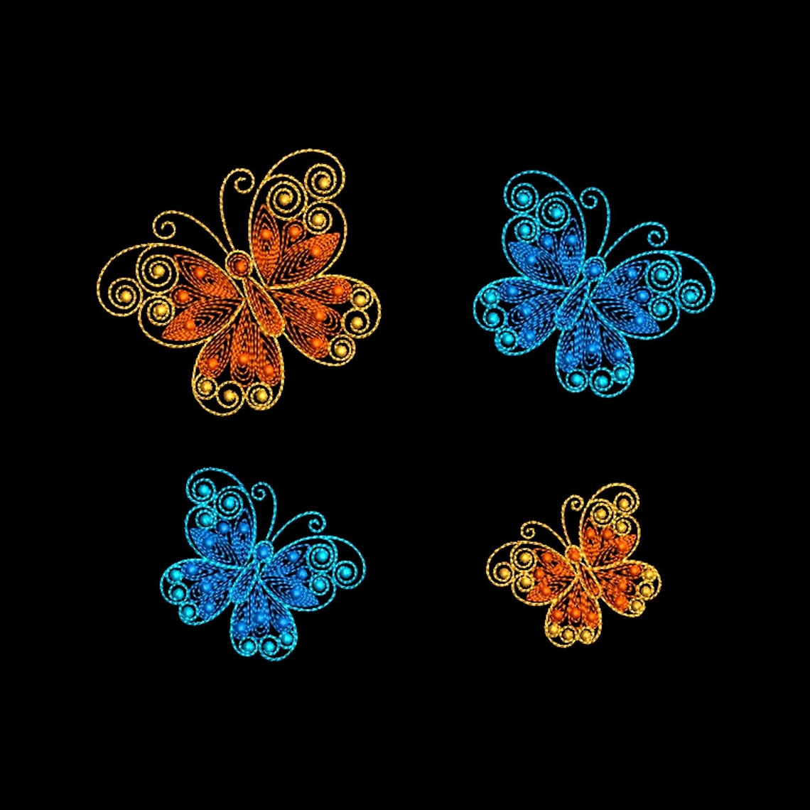 Embroidery Design Butterfly Embroidery Designs - Etsy