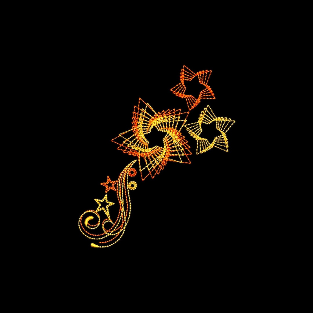 Embroidery Designs Stars Embroidery Design Machine Embroidery Pattern ...