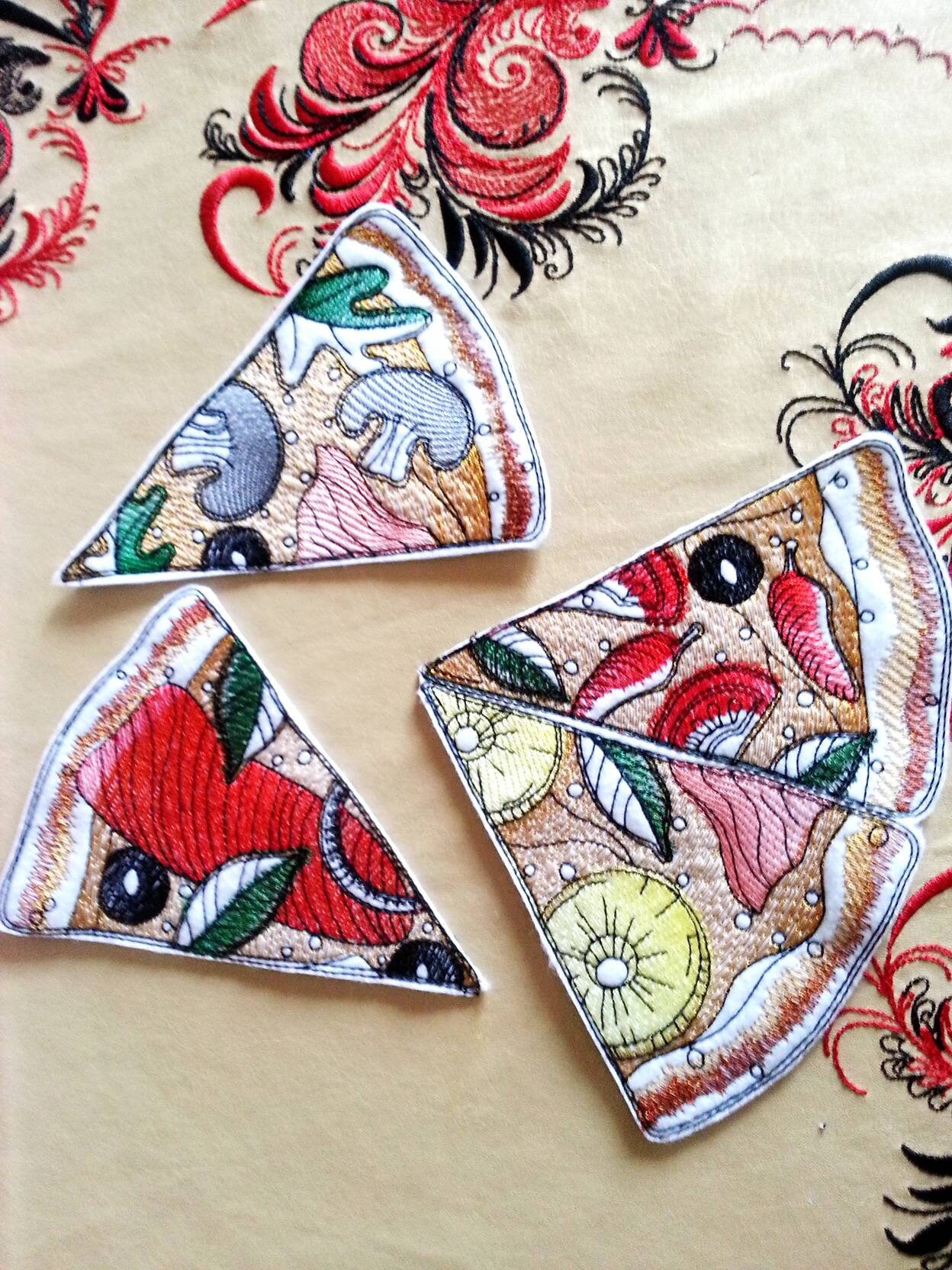 Embroidery Designs Pizza Embroidery Design - Etsy