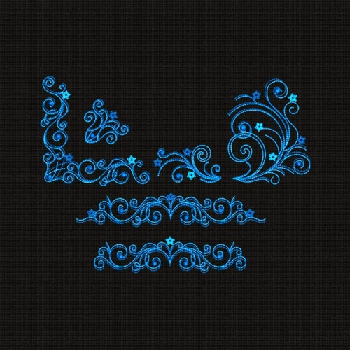 Embroidery Designs Swirls Embroidery Design Border - Etsy