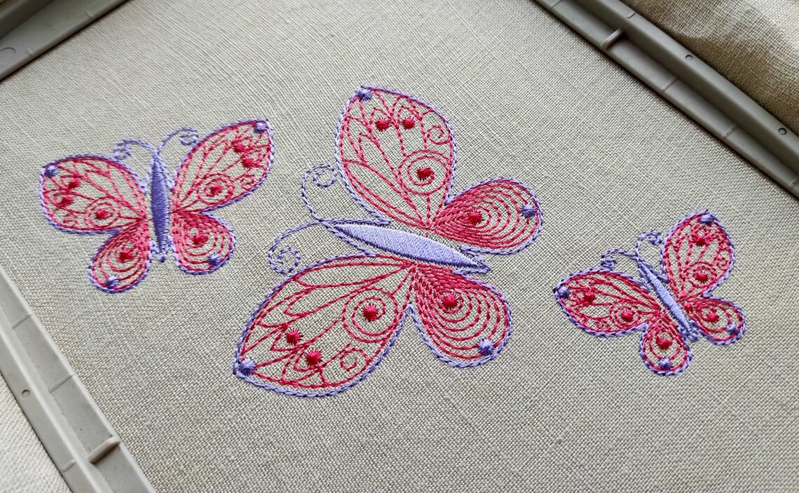 Embroidery Design Butterfly Embroidery Designs Set - Etsy