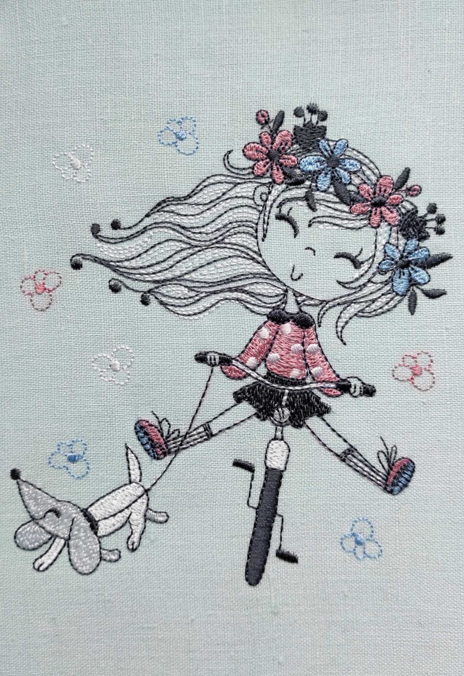 Embroidery Design Cute Girl Embroidery Designs Baby - Etsy