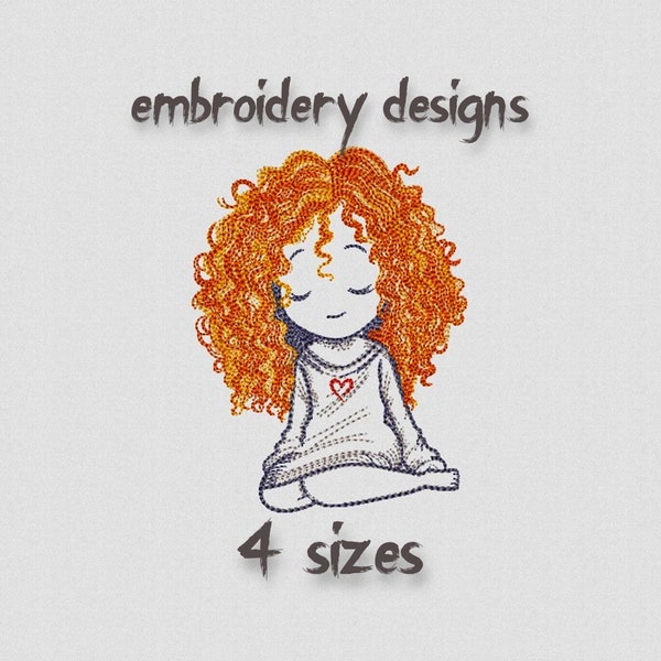 Girl Embroidery - Etsy