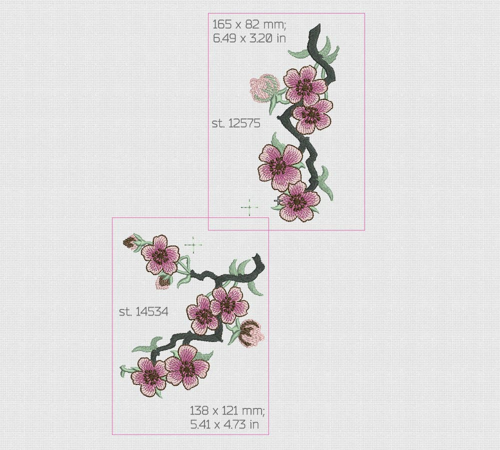 Embroidery Designs Sakura Embroidery Design - Etsy
