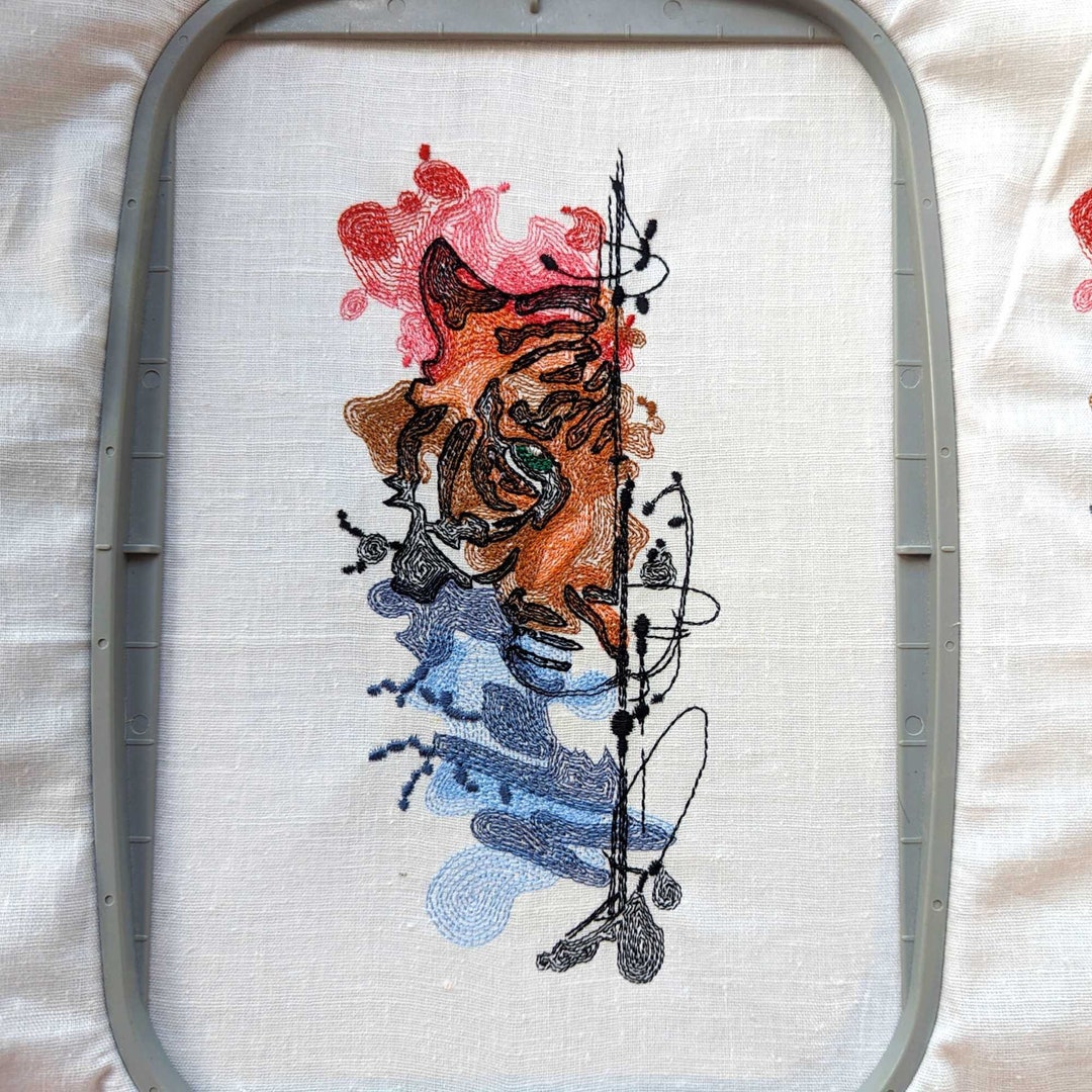 Tiger Machine Embroidery Designs Animal Embroidery Design Instant ...