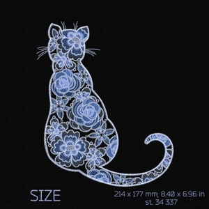 Embroidery Designs Cat Embroidery Design - Etsy