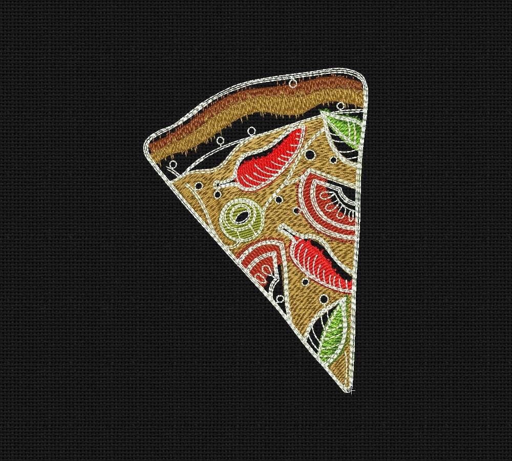 Embroidery Designs Pizza Embroidery Design - Etsy