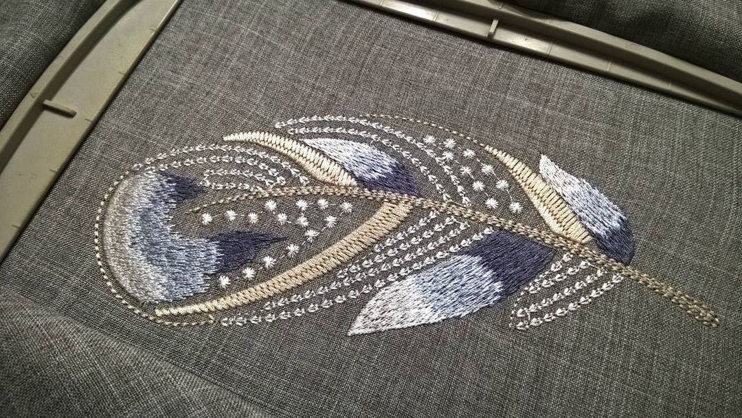 Embroidery Design Feather Embroidery Designs in 4 Sizes Pack Instant ...