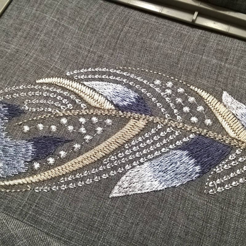 Machine Embroidery Feather Designs - Etsy