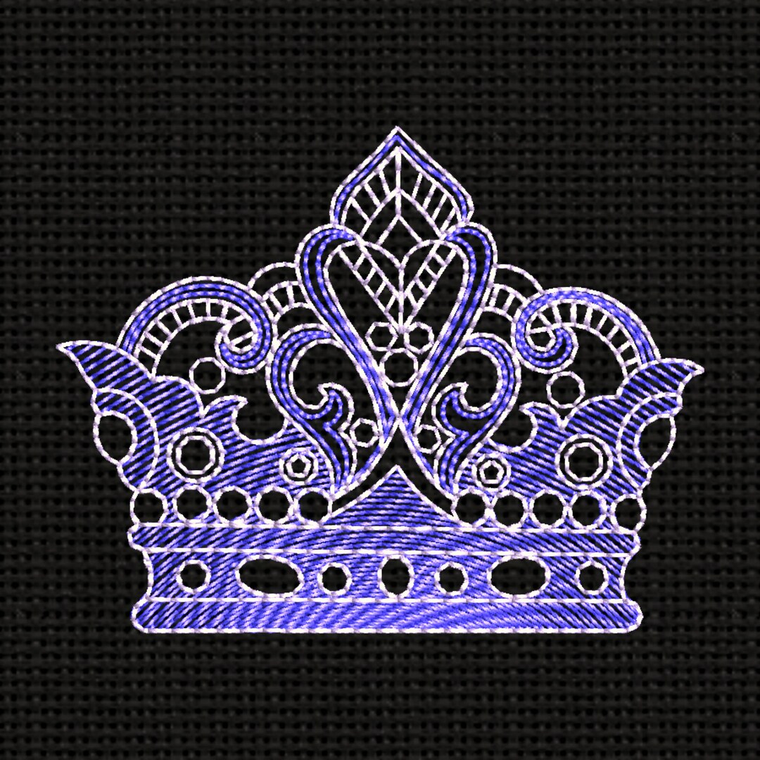 Embroidery Design Crown Embroidery Designs - Etsy