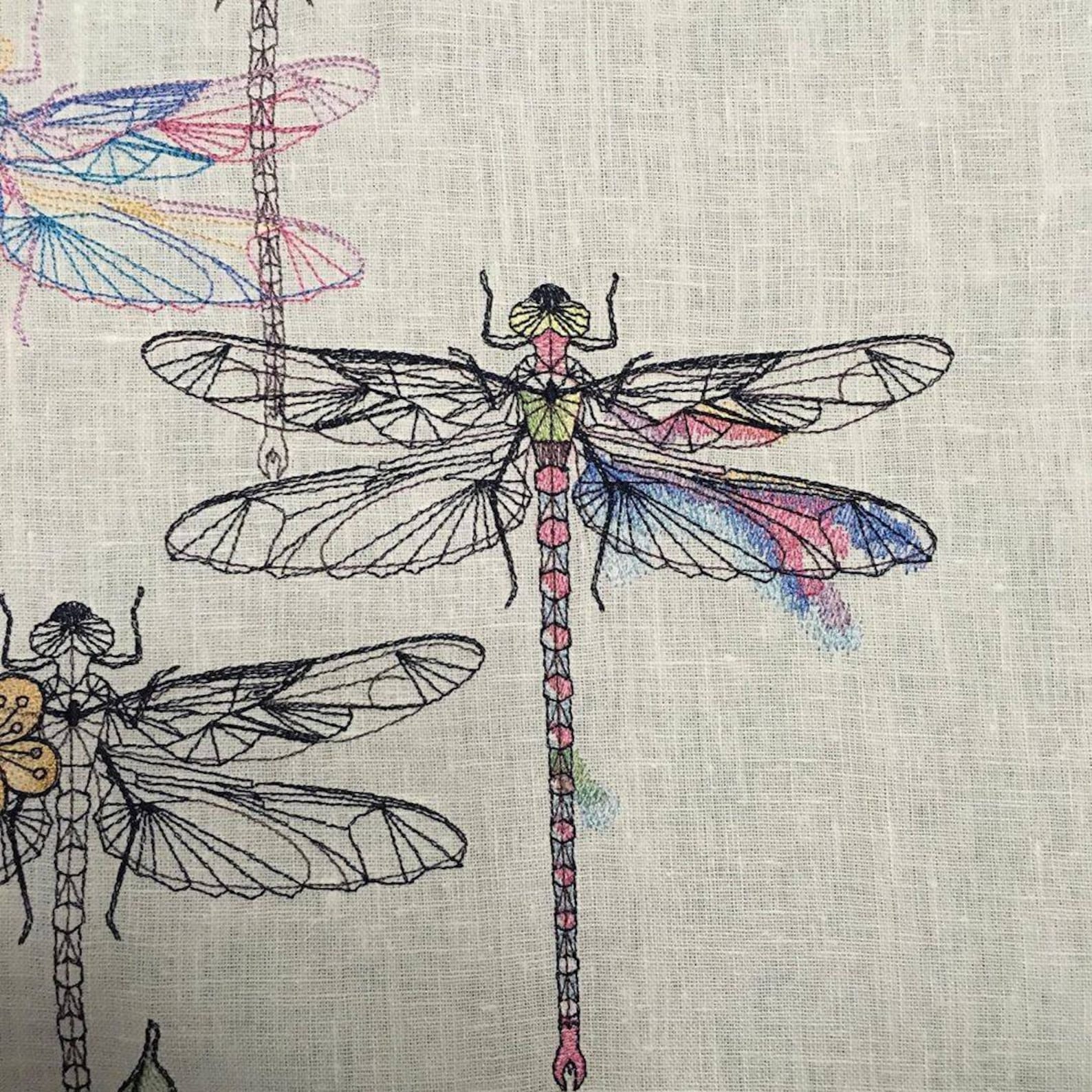 Embroidery Designs Dragonfly Embroidery Design Rainbow - Etsy