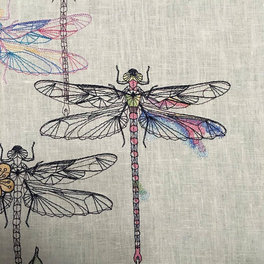 Embroidery Designs Dragonfly Embroidery Design Rainbow | Etsy