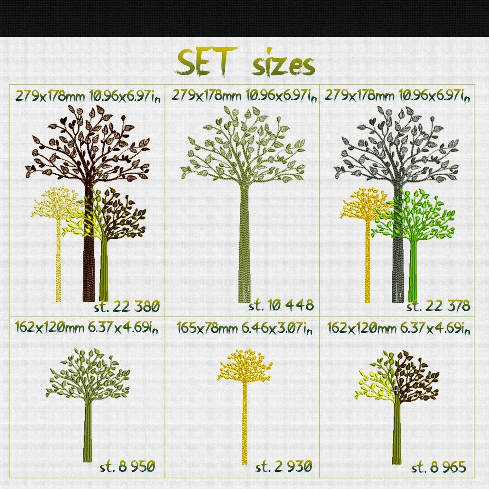 Embroidery Designs Trees Embroidery Design Autumn | Etsy