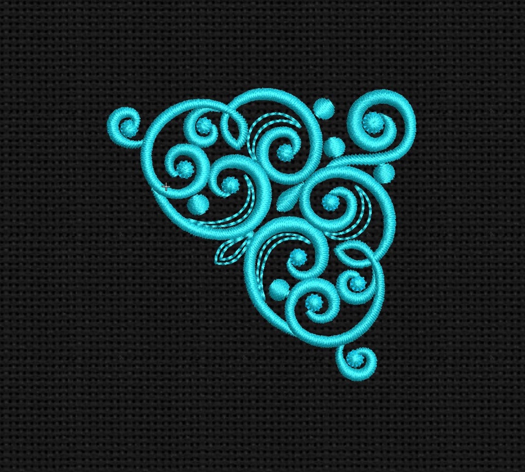 Swirls and Curls Embroidery Design Pattern (digital File) - Etsy